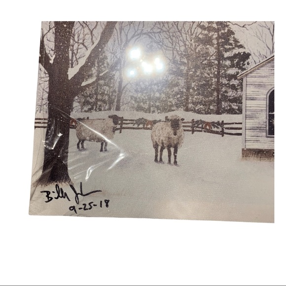 Art | Rare Autographed Billy Jacob I Heard Christmas Bells Winter Barn ...